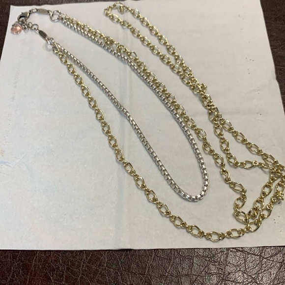 Sabika | Jewelry | Sabika Silver And Gold Chain Necklace | Poshmark